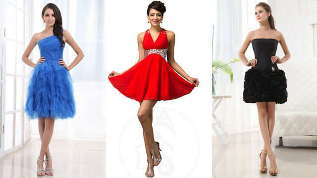 Nakup popust Kratke večerne obleke iz spletne trgovine - OblekeE